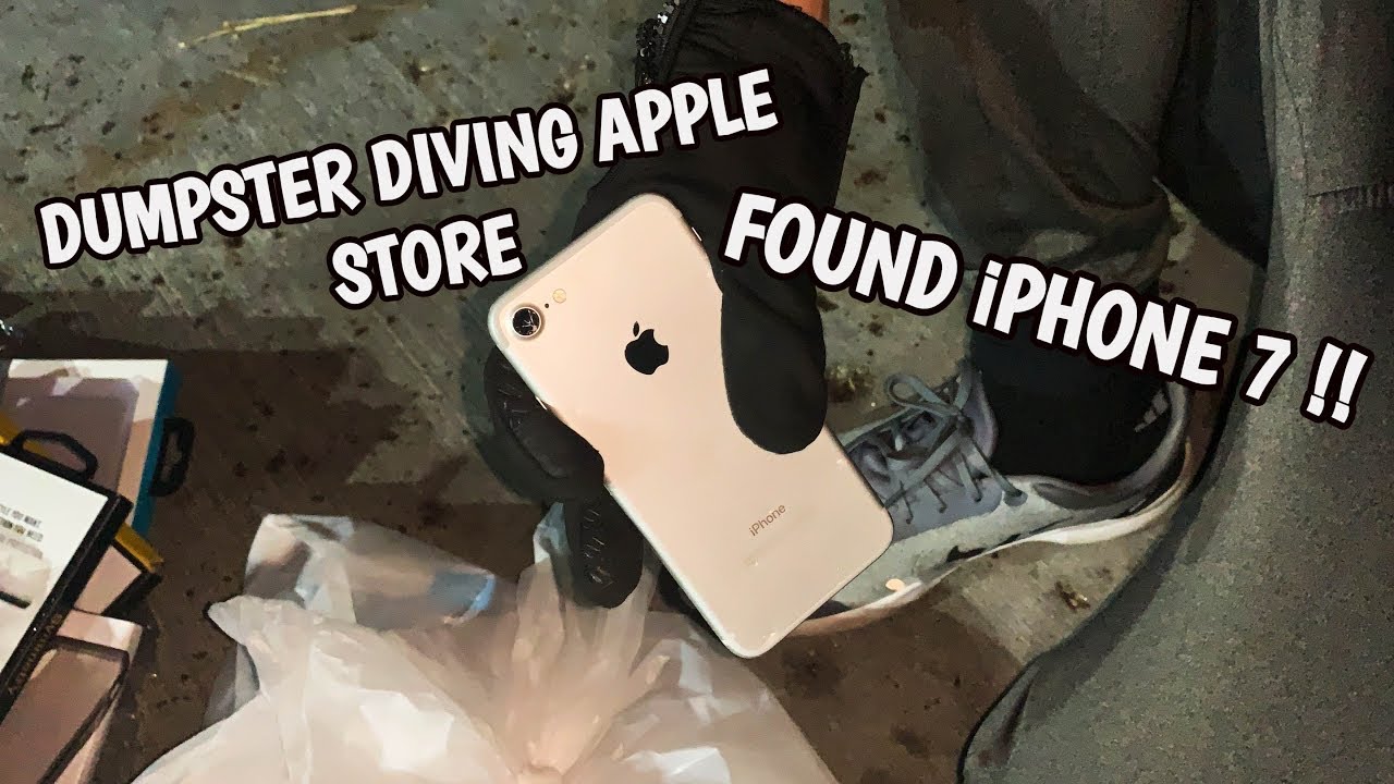 FOUND IPHONE 7 APPLE STORE DUMPSTER DIVING!! FREE IPHONE 7 FROM THE ...