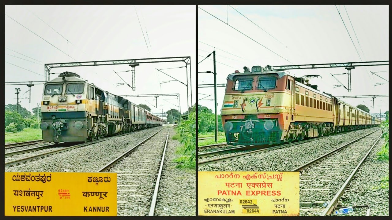 Late Running Yesvantpur Kannur Express hauled by GOC WDP4D | Patna ...