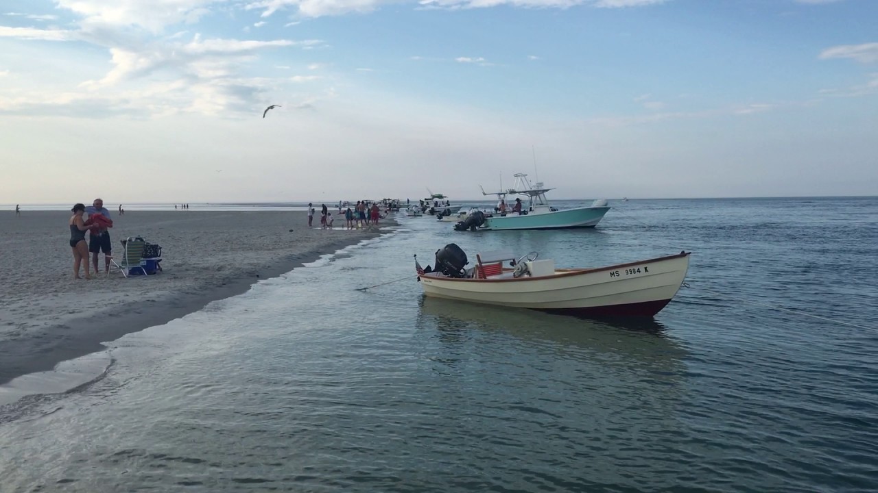 Barnstable Harbor Sandbar on a Calm July Afternoon - YouTube