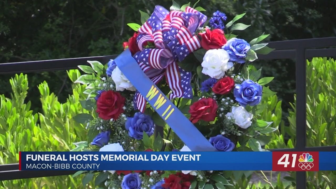 Macon funeral home hosts Memorial Day event - YouTube