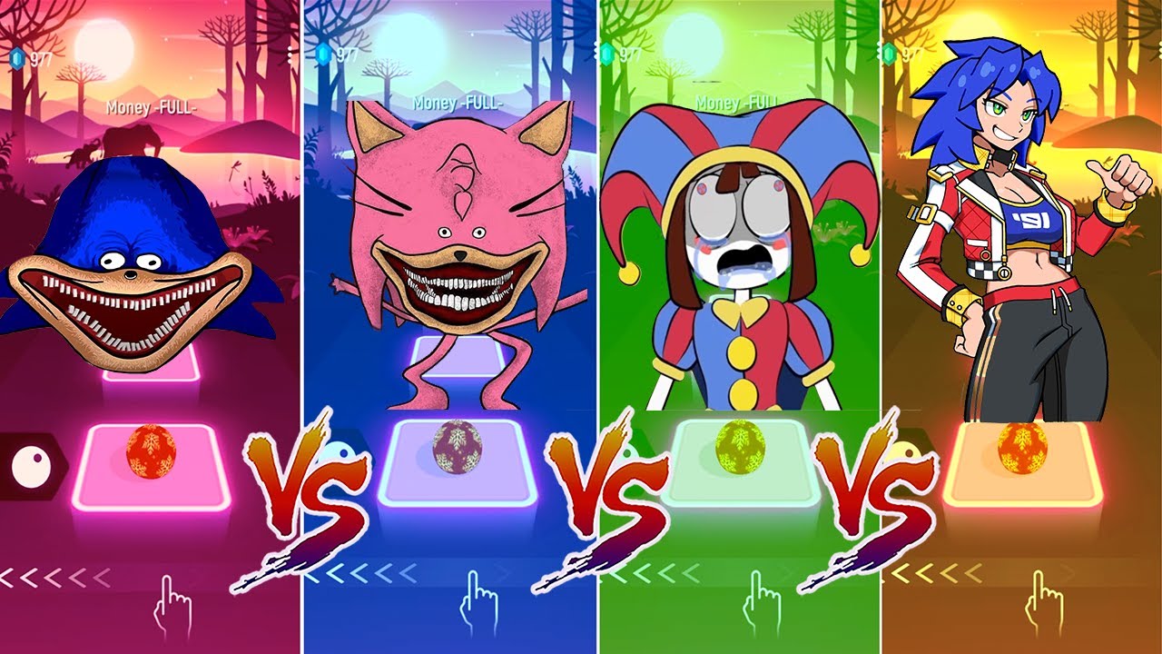 Shin Sonic Tapes vs Shin Sonic Tapes 2 vs Pomni EXE vs Human Sonica ...