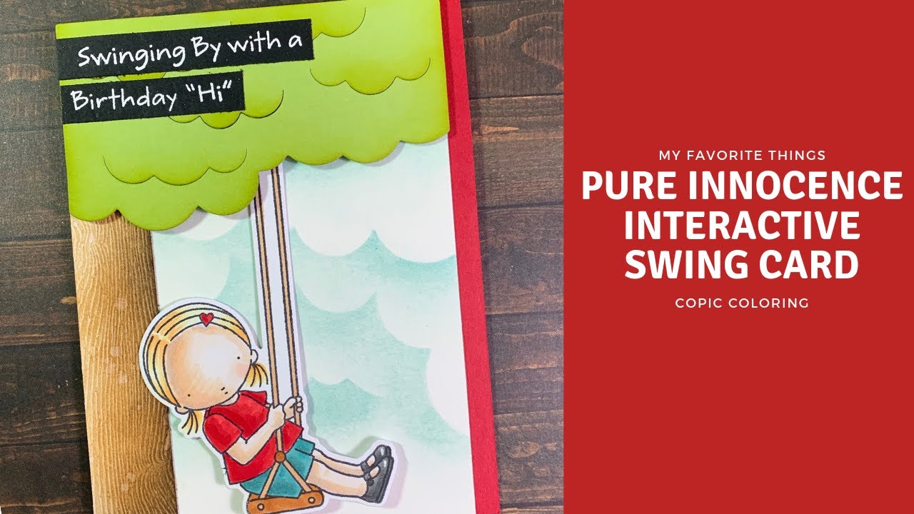 MFT Pure Innocence Interactive Swing Card | Copic Coloring - YouTube