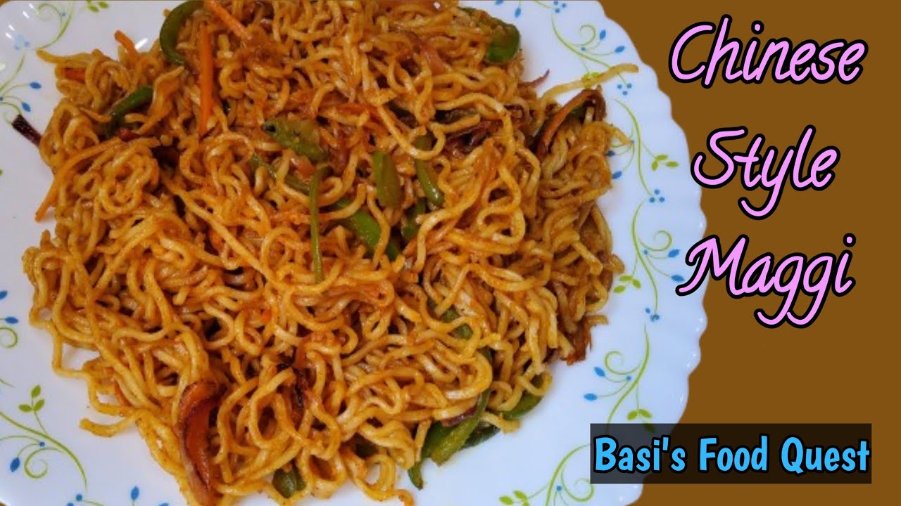 Chinese Style Masala Maggi Recipe | Street Style Maggi | How to cook ...