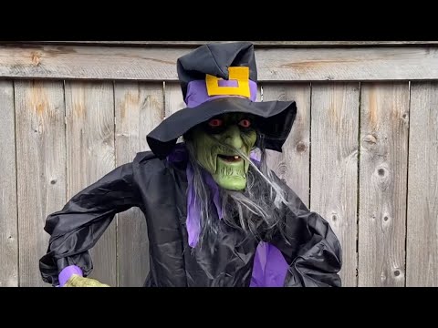 Animated 6ft Life-Size Bobble-Head Witch - Pan Asian Creations Halloween 2015