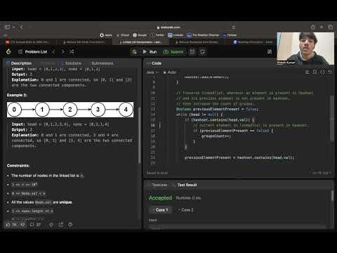 817. Linked List Components || leetcode - YouTube