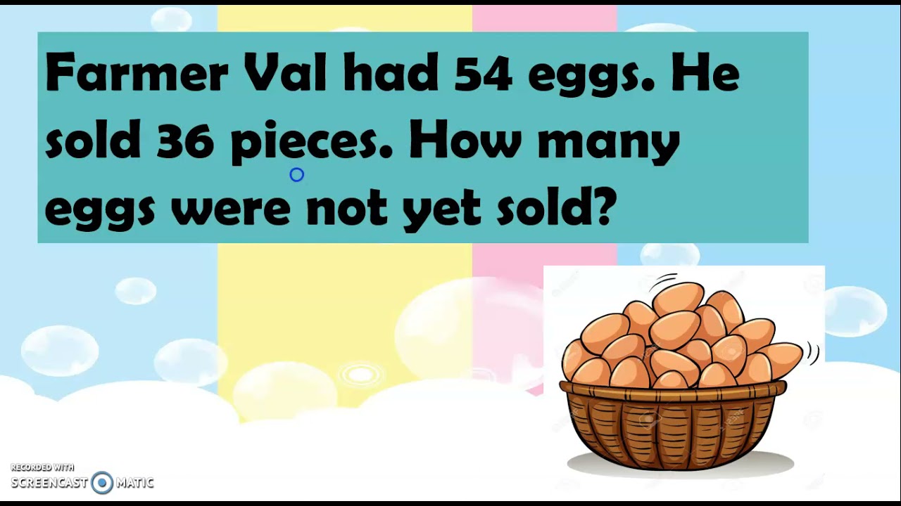 Subtraction Word Problems Using GAPESA Method (Grade 1) - YouTube