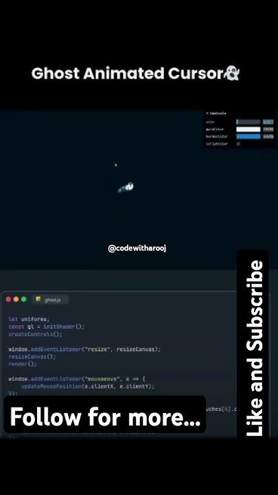 Animated ghost cursor #htmlcssjavascript #csstutorialscool #animation #ghost #cursor #csstricks ...