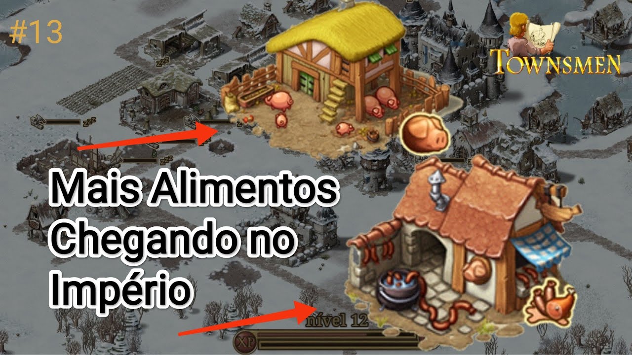 Aumentando a Produção de ALIMENTOS no Império | Townsmen #13 ( Passo a ...