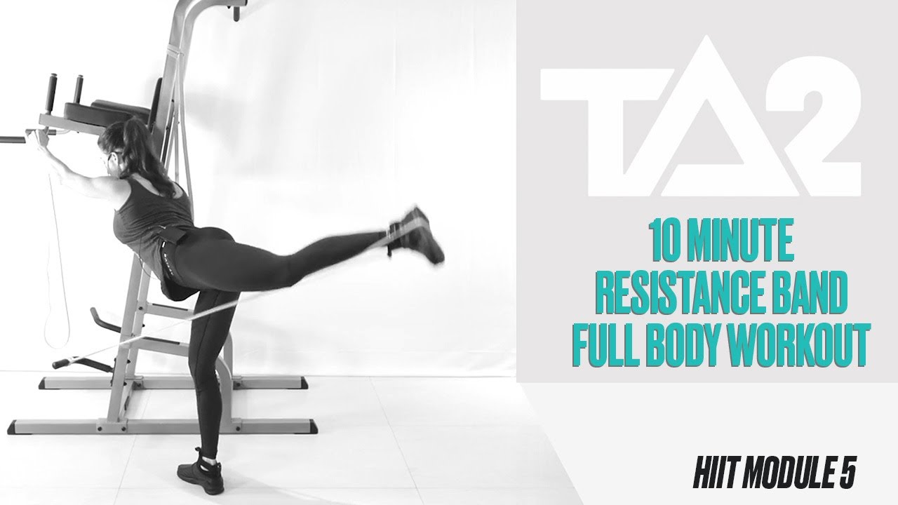 10-Minute Total Body HIIT Workout with Resistance Bands: Mod 5 - YouTube