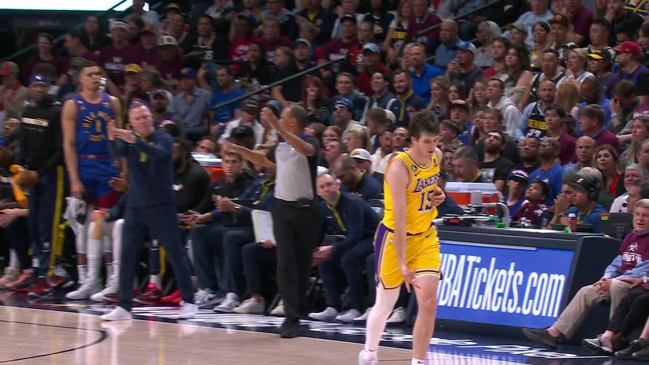 Austin Reaves says ICE IN HIS VEINS after cold trey leads to Nuggets ...