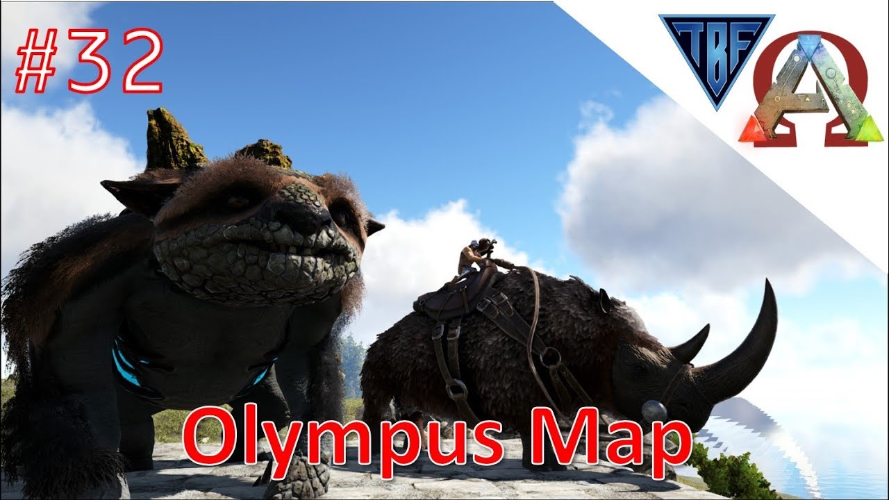 Olympus Map - Rhino and Gacha Tames - Also some Raptors E32 - Ark ...