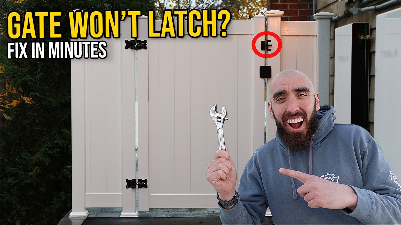 Vinyl Fence Gate Sagging? Adjust It in Minutes - YouTube
