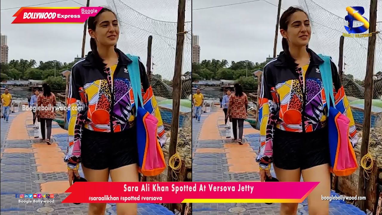 Sara Ali Khan Spotted At Versova Jetty I Boogle Bollywood - YouTube