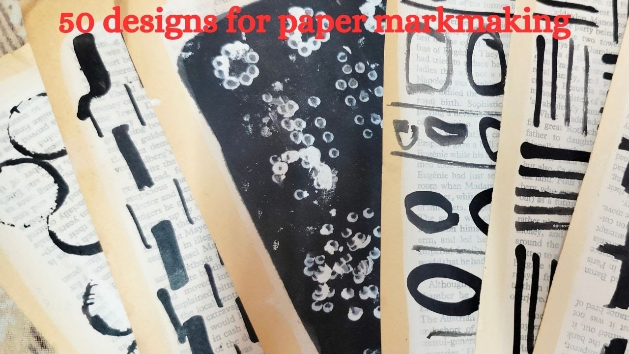 50 designs on vintage book pages | mark making designs | 50 styles of ...