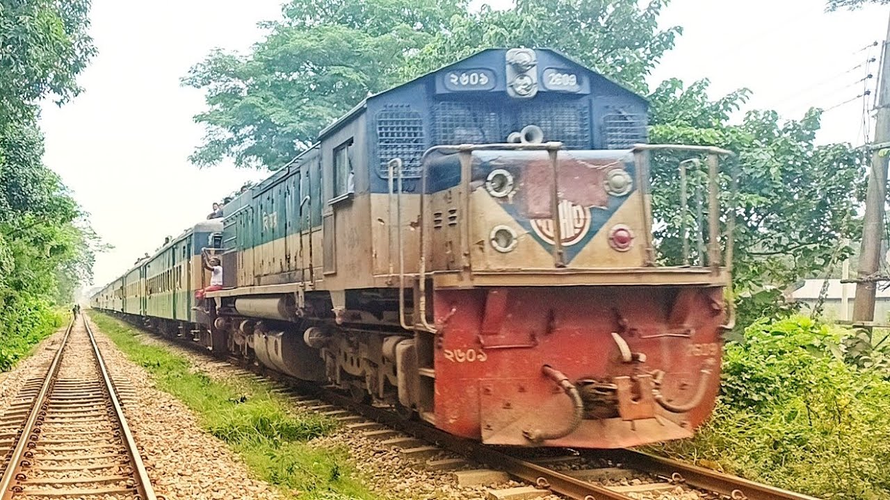 Canadian locomotive 2609 with 801 #chattala_express Chittagong to Dhaka ...