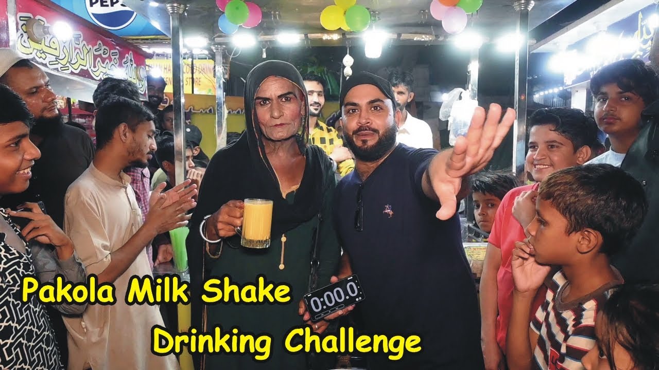 Pakola Milk Shake Drinking Contest at Korangi Karachi - YouTube