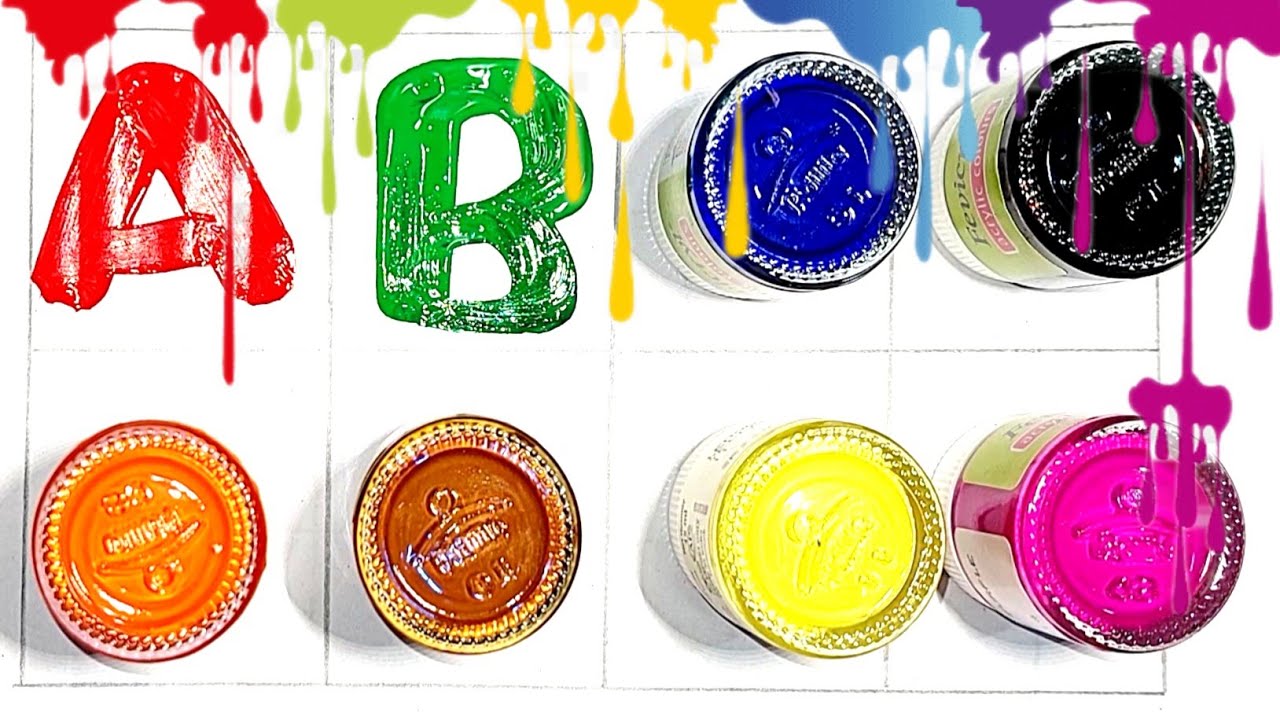 ABCD painting 🎨🖌️ colorful ABCD Alphabet || draw ABCD letters ...
