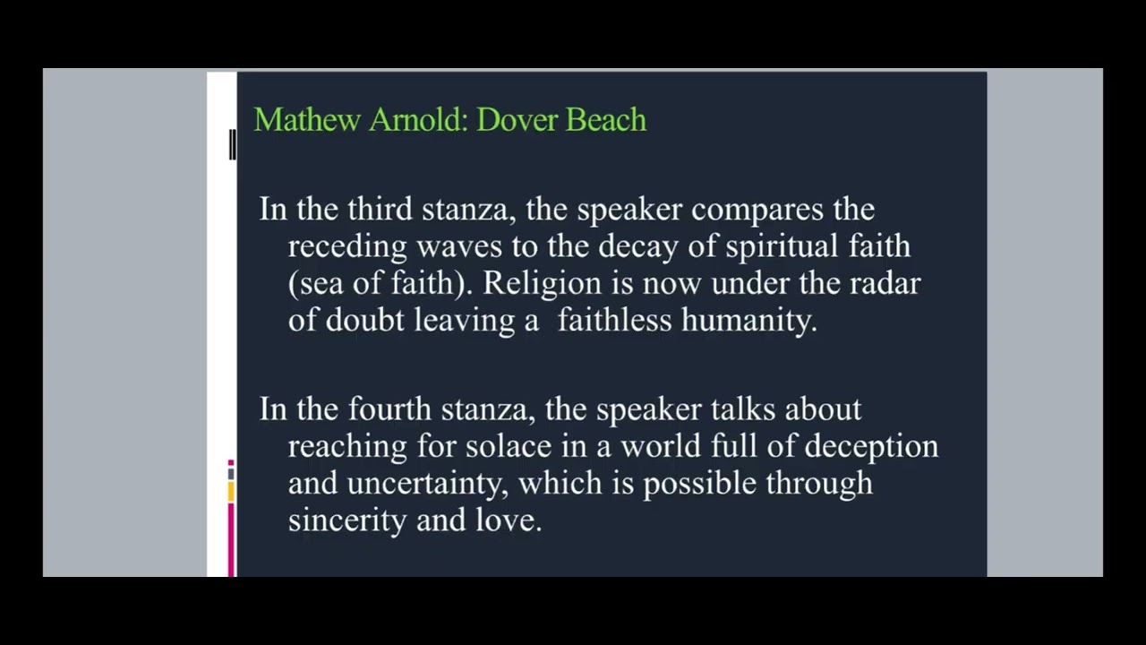 Dover Beach by Matthew Arnold - YouTube