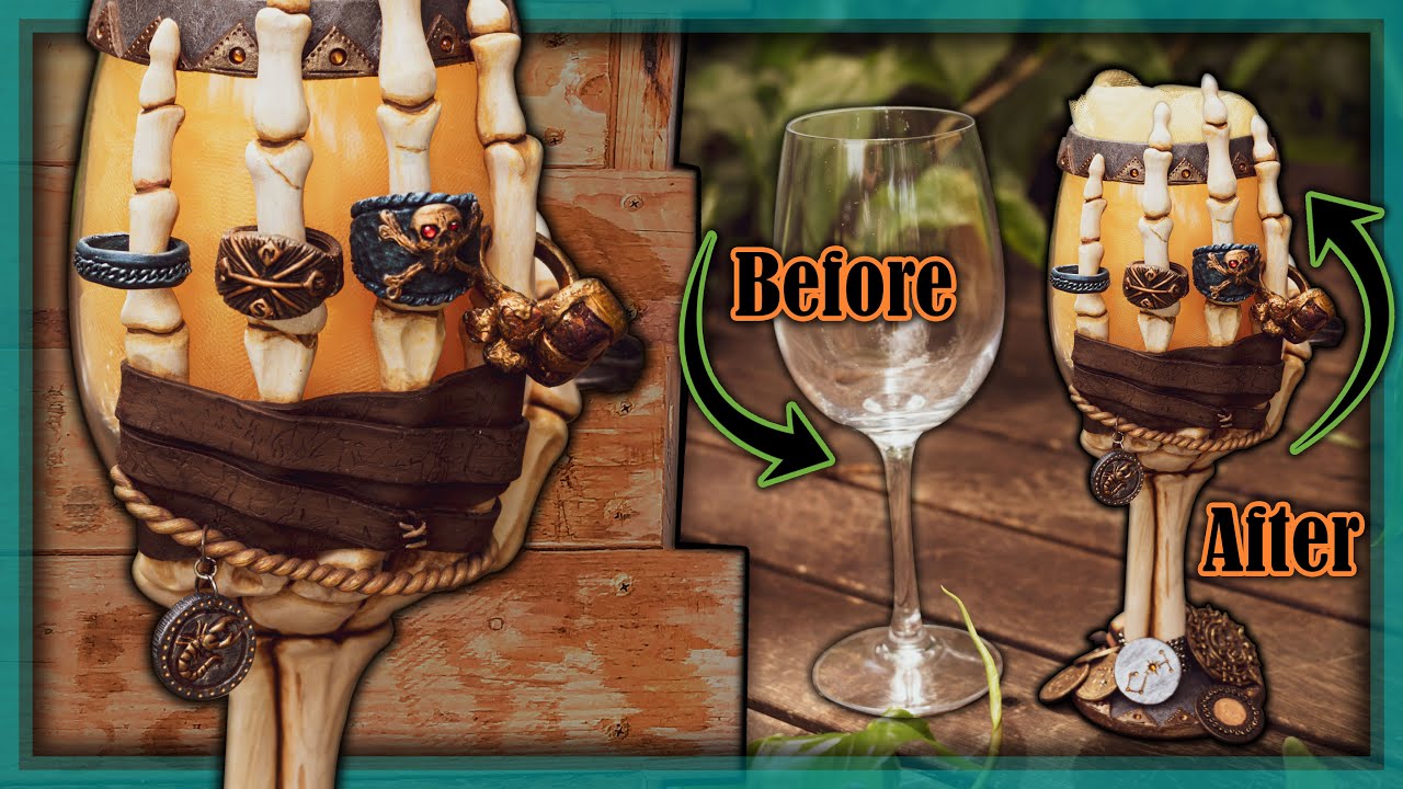 Polymer Clay Goblet ★ Make this Wine Glass into a Pirate Goblet ...