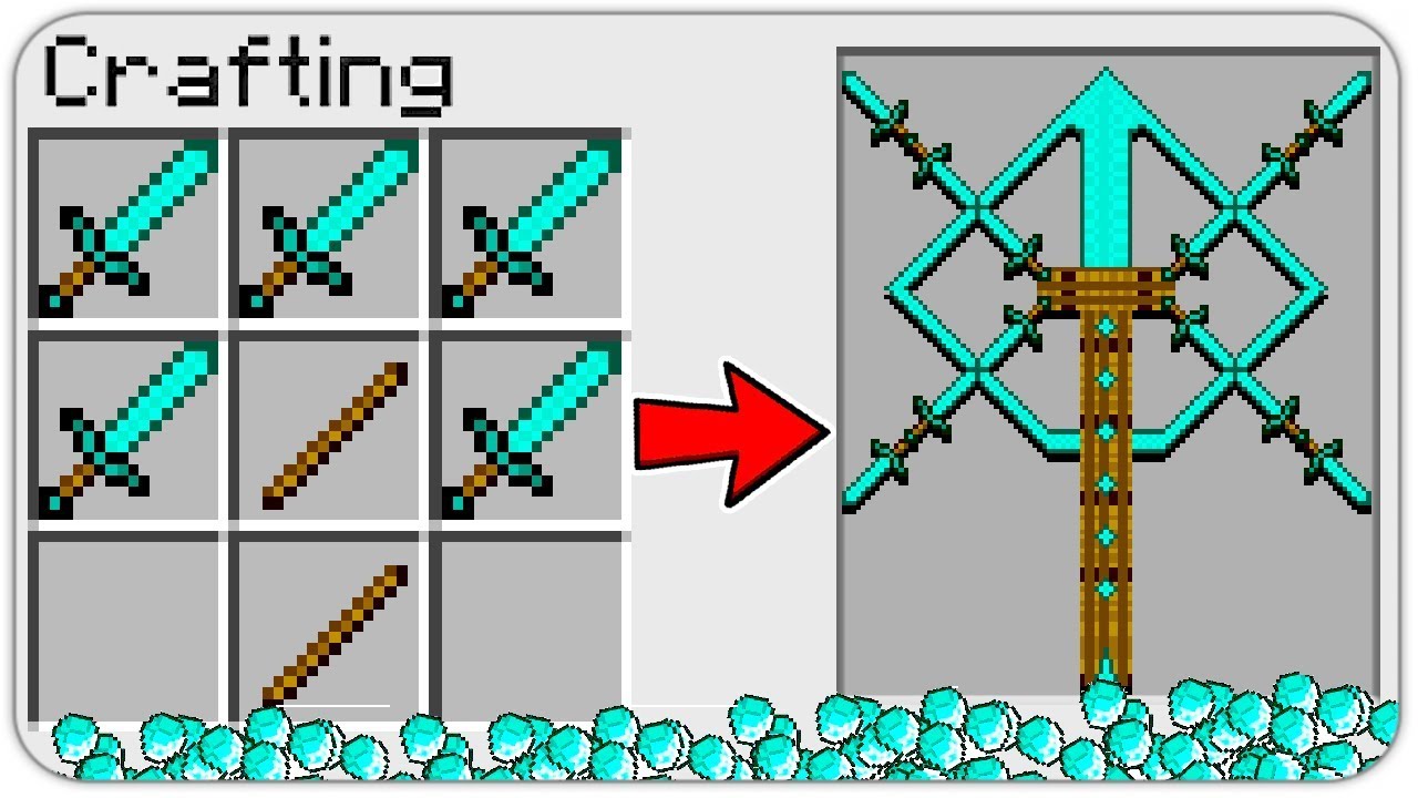 HOW TO CRAFT a MULTI SWORD of GOD in Minecraft? SECRET RECIPE ...