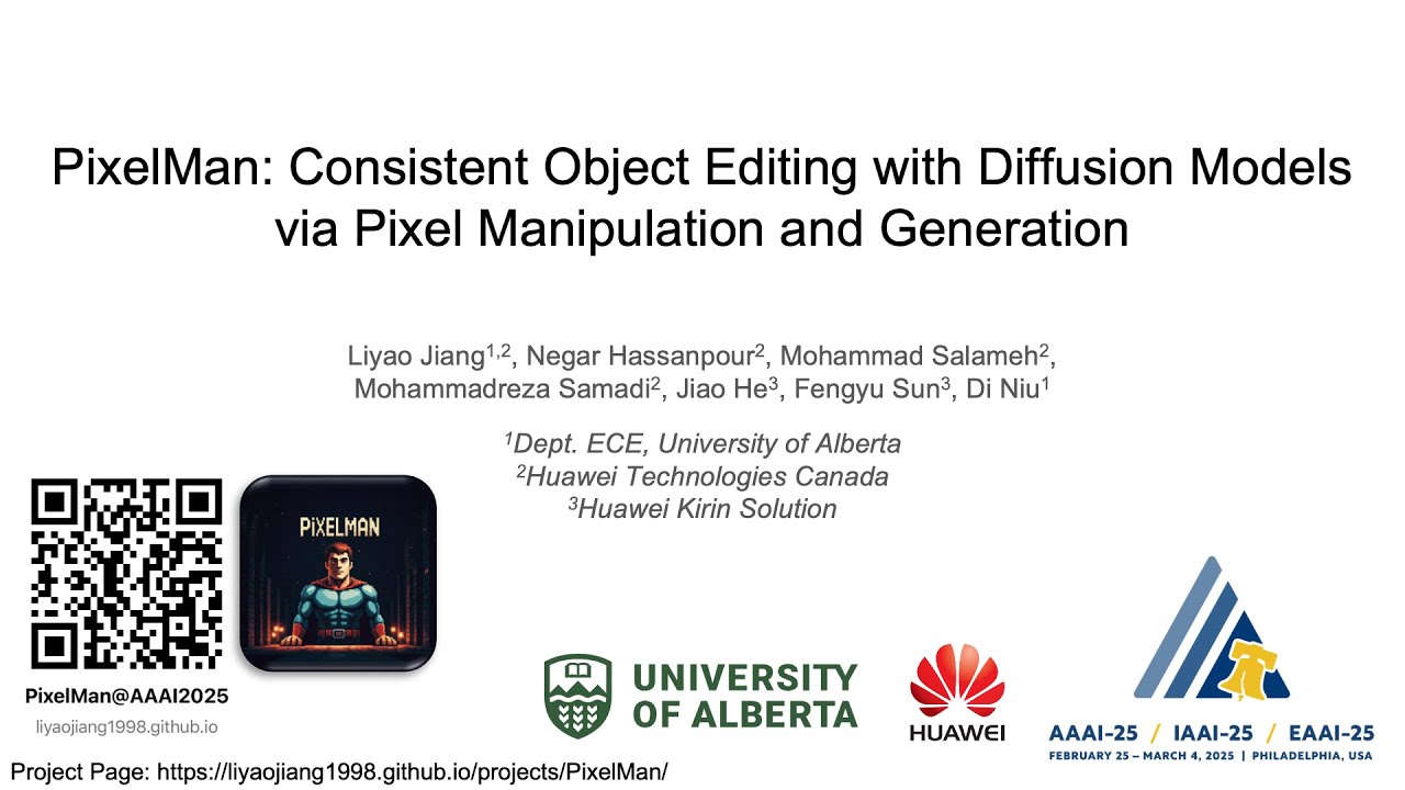 PixelMan AAAI-25 Paper Presentation - YouTube