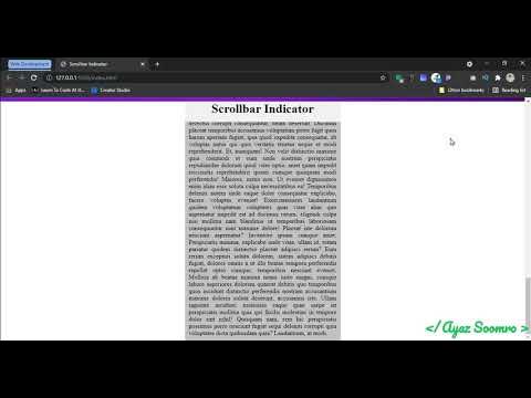 Scrollbar Indicator using HTML, CSS and JavaScript | Website ...