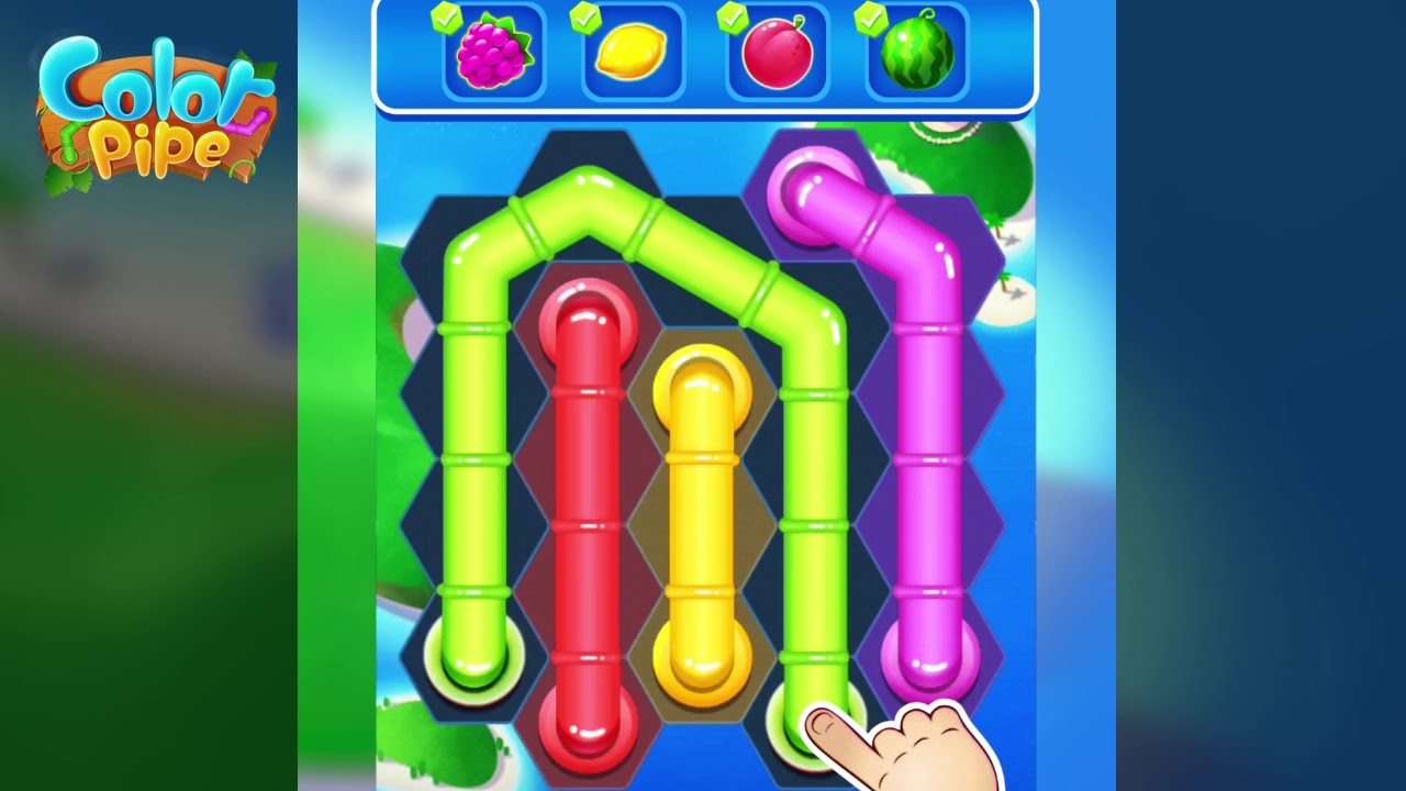 Color Pipe - Connect fruit Puzzle 05 - YouTube