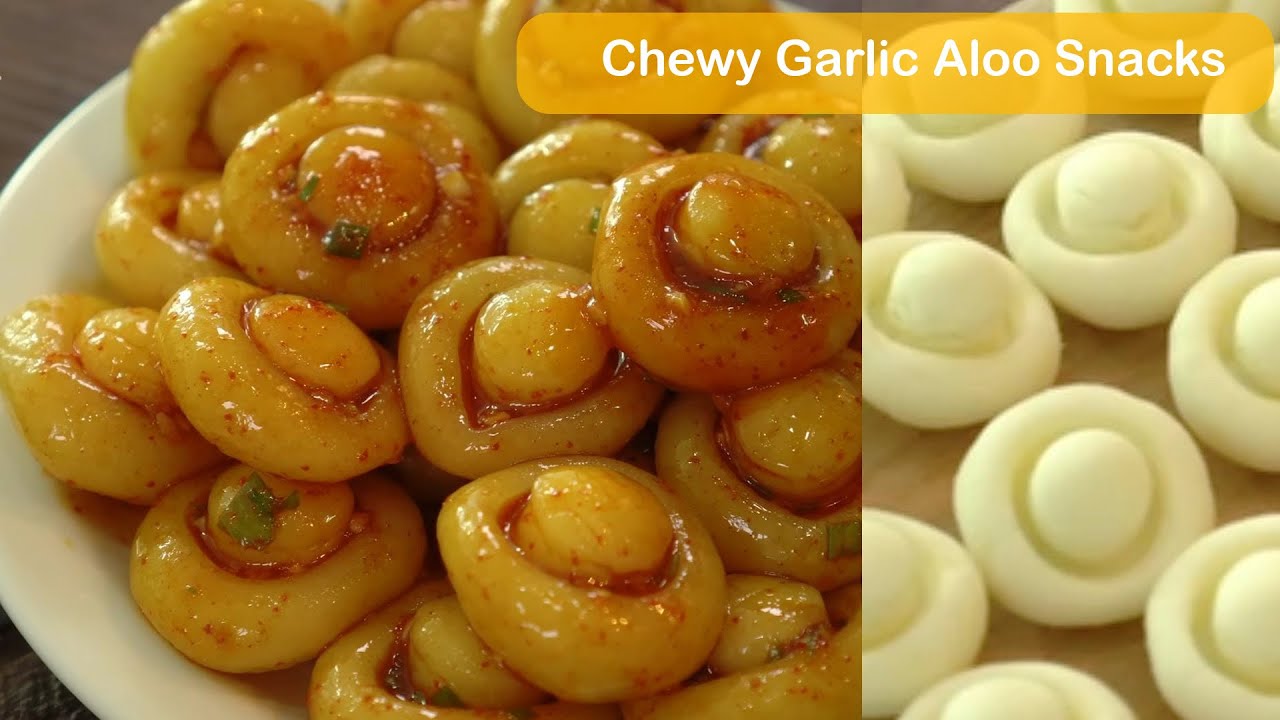 How to Make Garlic Aloo Snacks - Crispy and Chewy Potato Bites - YouTube