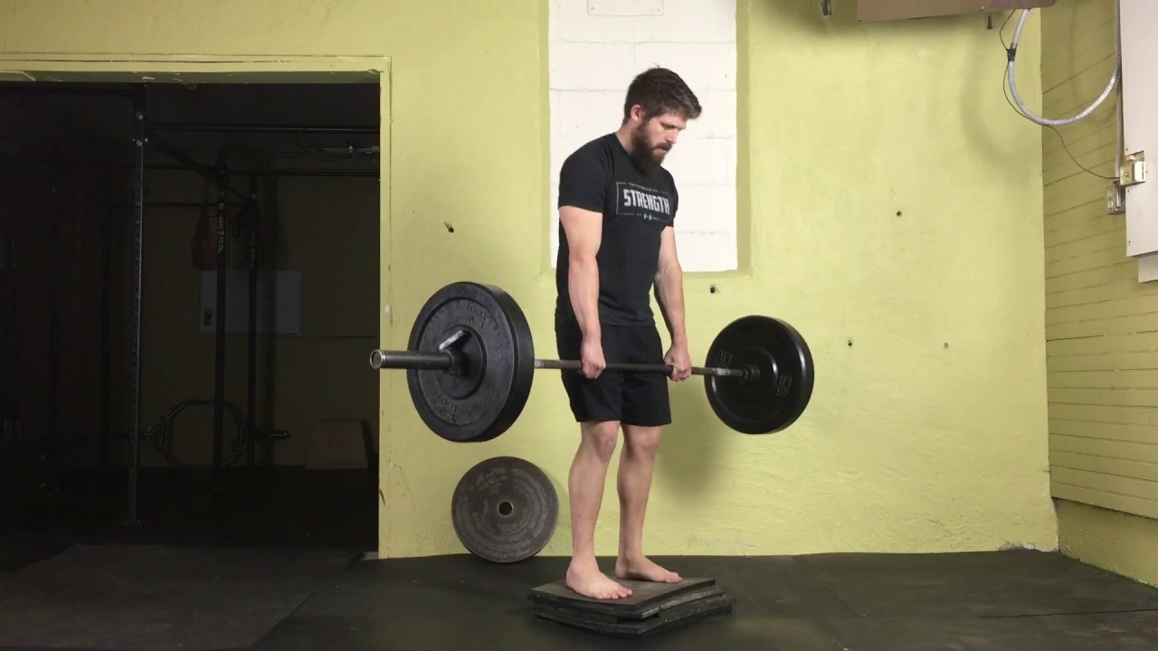 How to do a Barbell Deficit Deadlift - YouTube