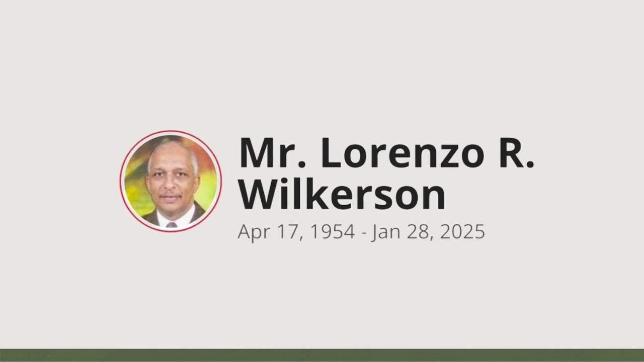 Honoring Mr. Lorenzo R. Wilkerson - YouTube