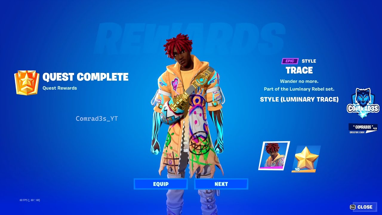 How to unlock Luminary Trace Style in Fortnite - YouTube