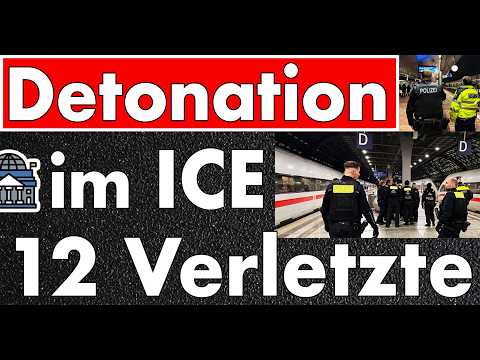 Explosionen & Messer-Drohung im ICE: 20-Jähriger verletzt Fahrgäste – Polizei stürmt Zug!