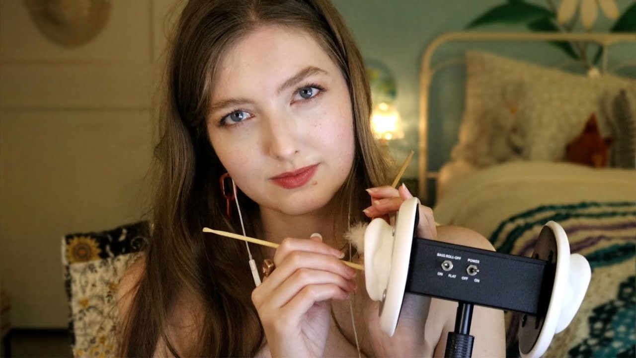 ASMR Tingly Ear Cleaning w/ Fluffy Ear Picks⭐3dio - YouTube