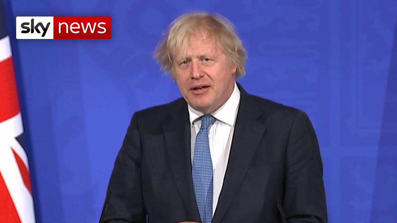 Watch in full: Boris Johnson holds a news briefing on 'COVID passports ...