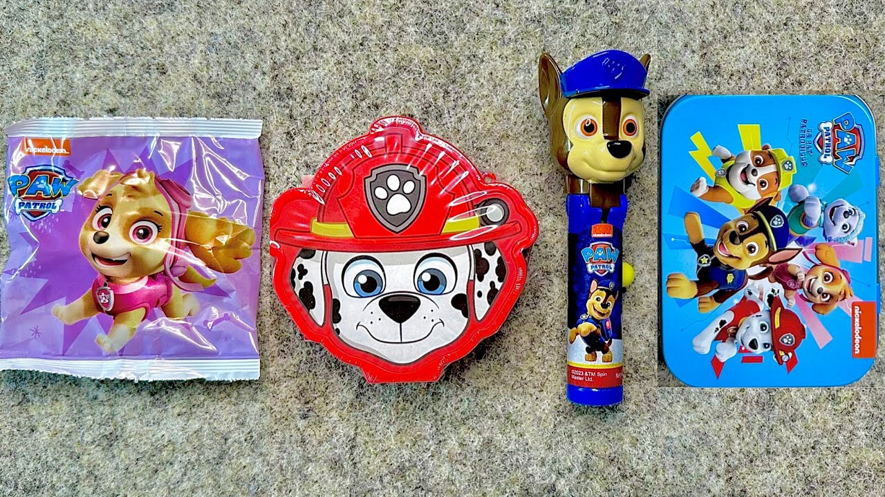 Funny Candy ASMR | Satisfying PAW PATROL Marshall Surprise Box Sweets ...
