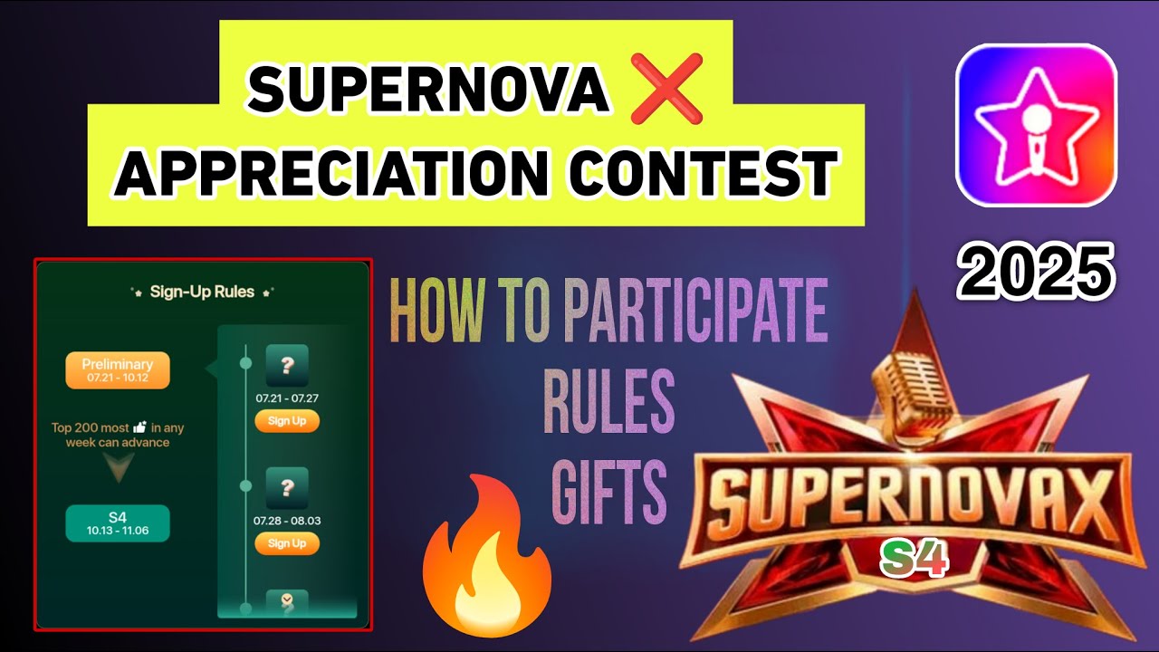 SUPERNOVA APPRECIATION CONTEST 2025| STARMAKER SUPERNOVA IS LIVE NOW ...