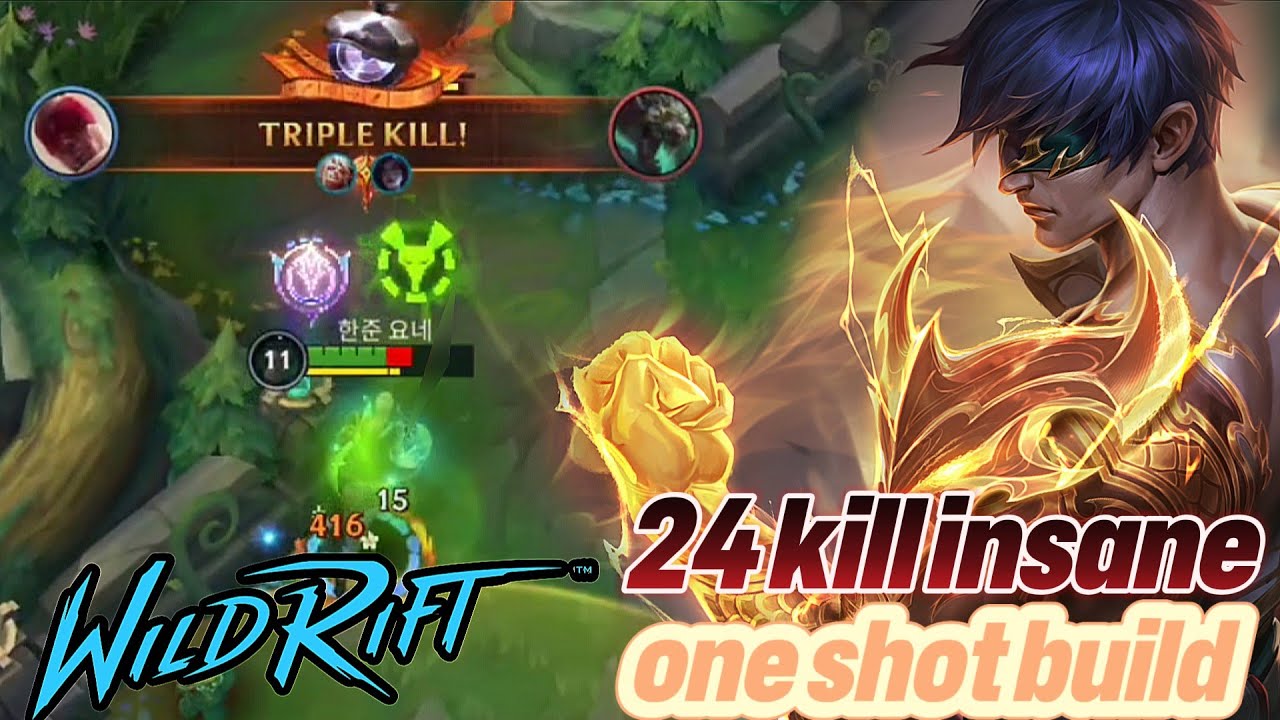 Wild rift lee sin one shot build insane hard carry 24kill- lee sin vs ...