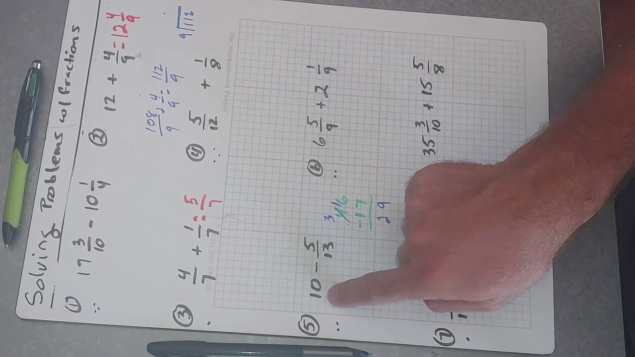 MTE 301 Fraction Busters 1 - YouTube