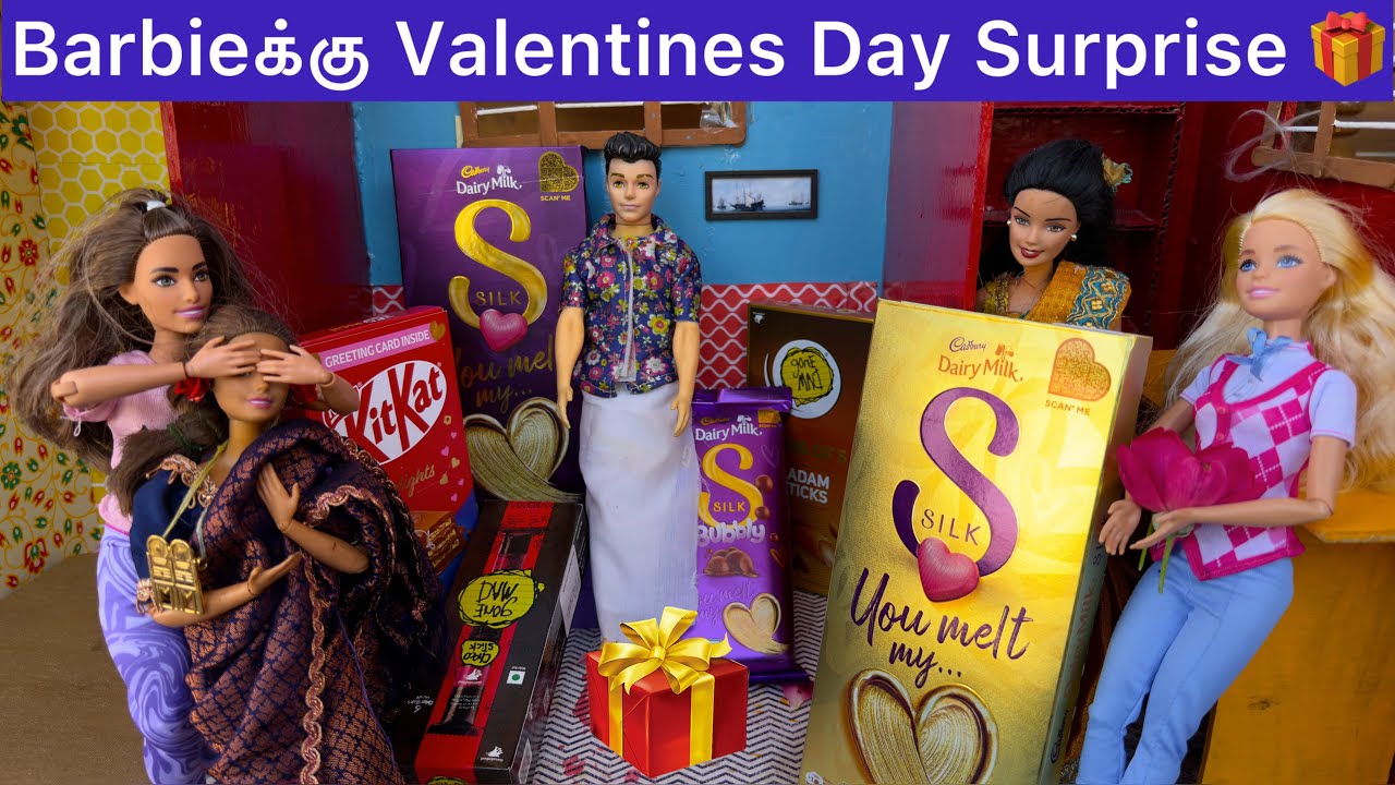 *New* Barbieக்கு Valentines Day Surprise Gift | Barbie tiny food ...