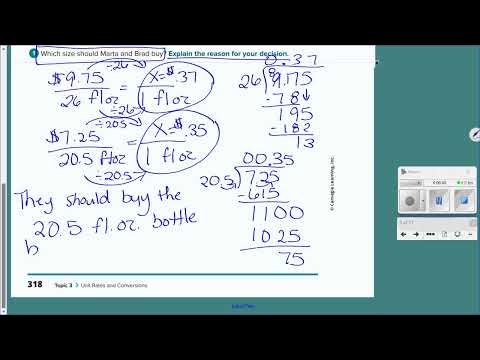 KMS 6th Grade Math - Module 2, Topic 2, Lesson 3 - Unit Rates - YouTube