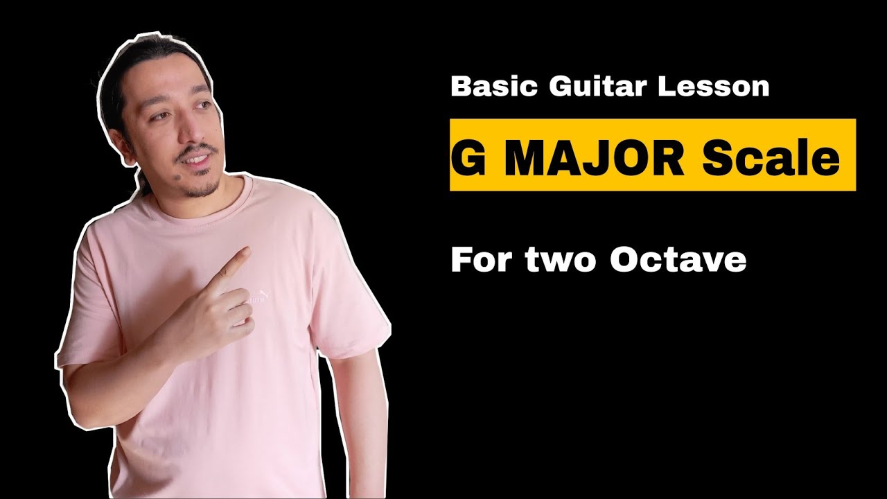Guitar lesson - How to play a Two octave G major scale on the Guitar # ...