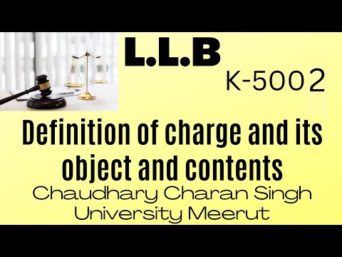 Definition of charge/LLB - YouTube