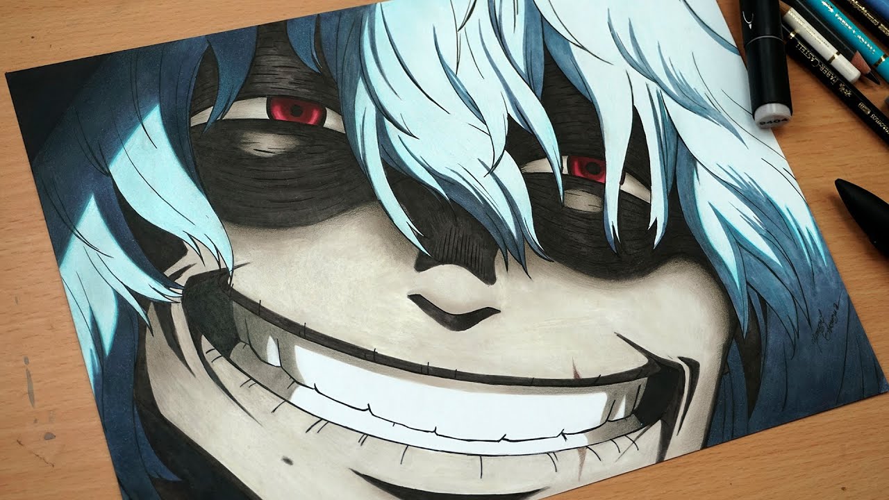 Drawing Shigaraki Tomura From My Hero Academia - YouTube