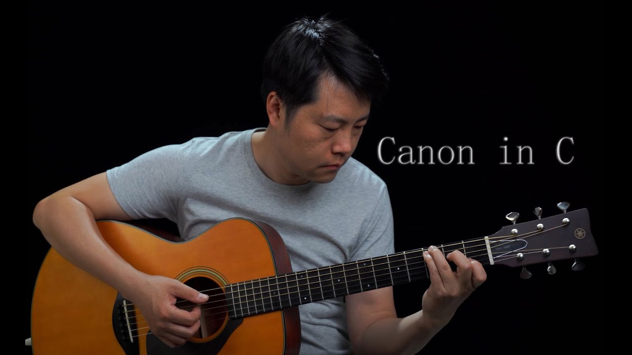 Canon in C the simplest music score finger style（Acoustic Guitar）[卡农 ...