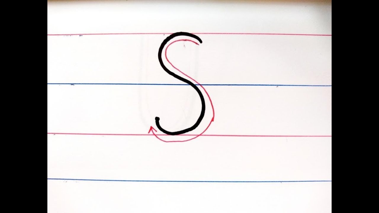 Learn how to write alphabet Capital "S" for kids - YouTube