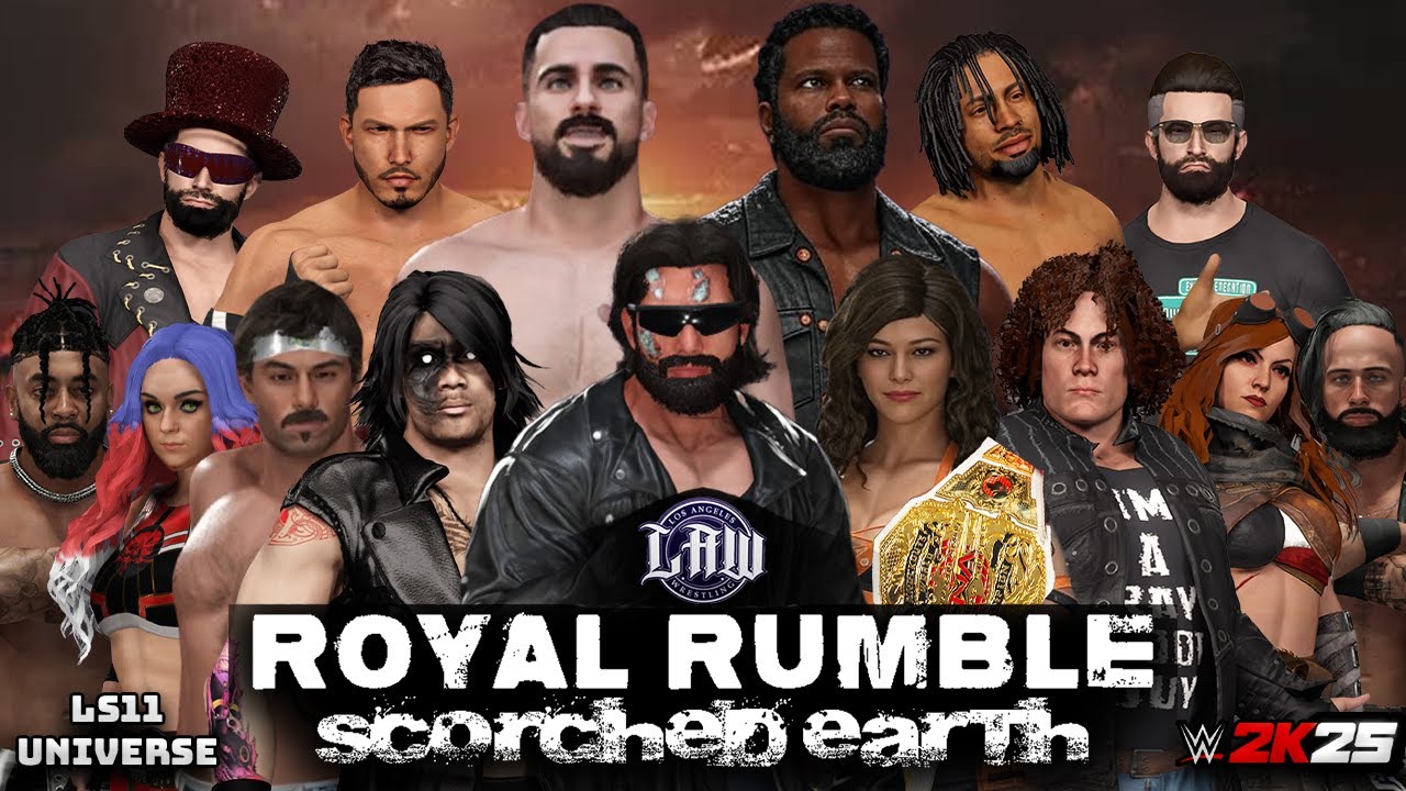 WWE 2K25 Universe Mode "LAW Scorched Earth Royal Rumble" (LS11 Indies ...