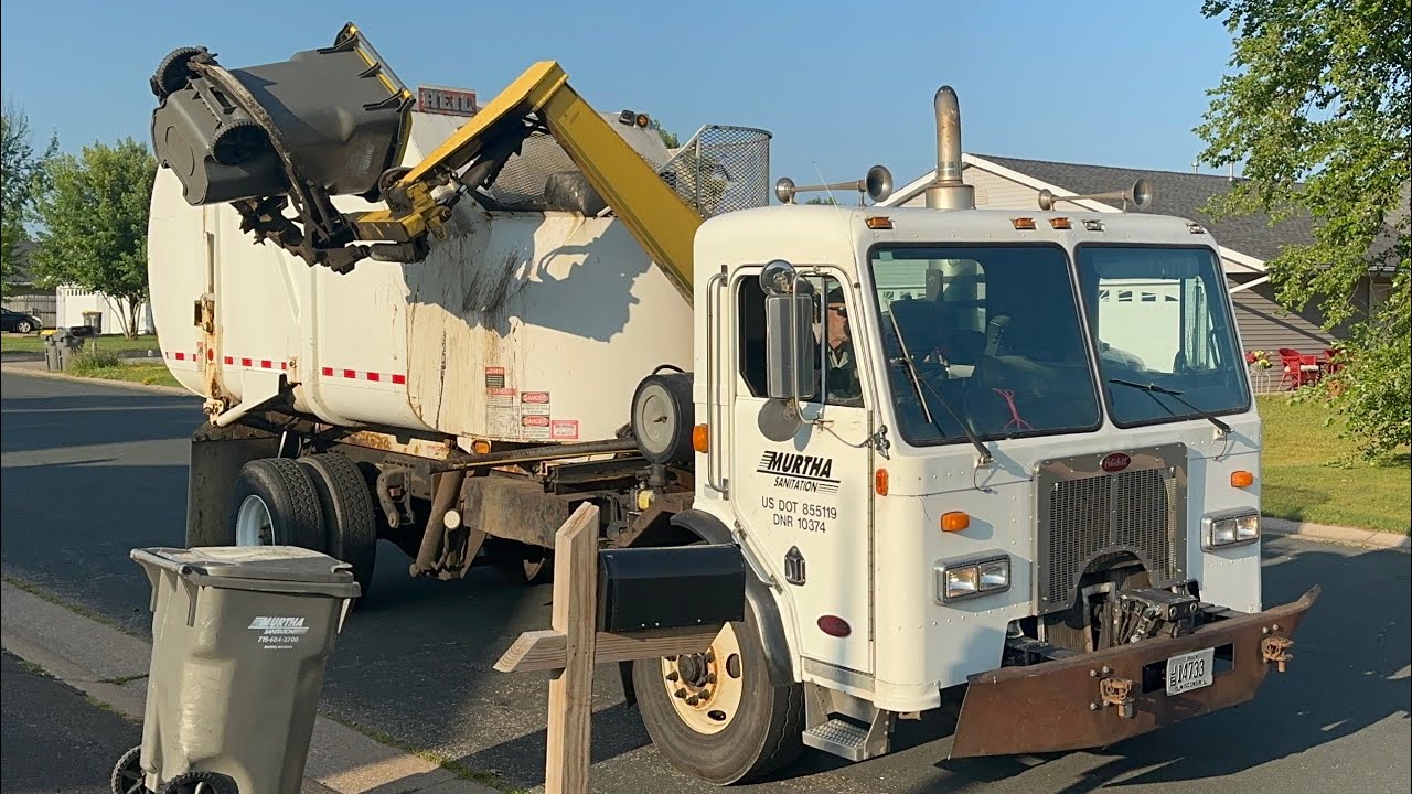 Murtha Sanitation Pete 320 Heil Rapid Rail Garbage Truck - YouTube