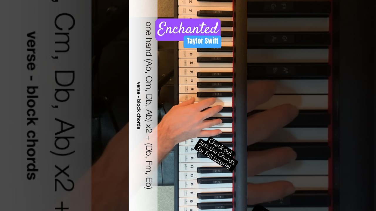 Enchanted - Taylor Swift #pianotutorial #piano #chords #music #keyboard ...