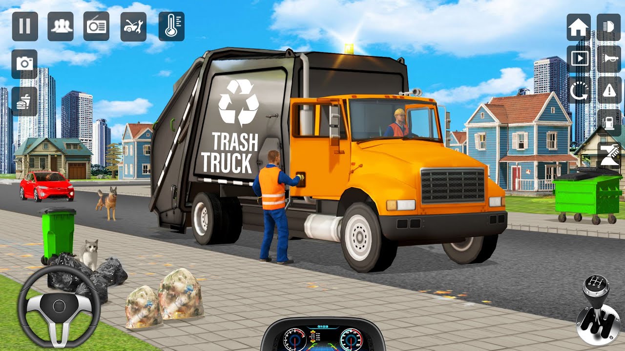Trash Truck Games Simulator 3D Android [Game Play] - YouTube