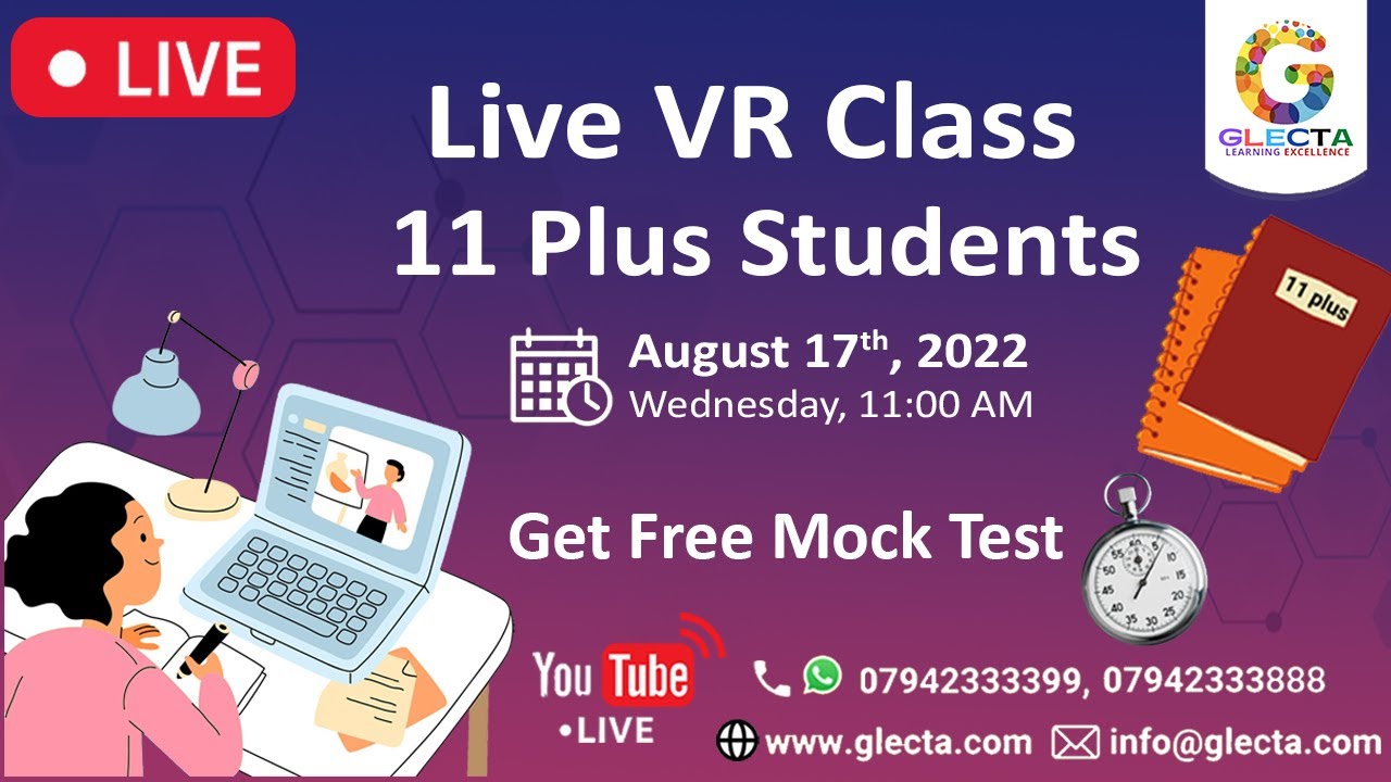 Free Online VR Class for 11 Plus Students | Online Preparation for 11 ...